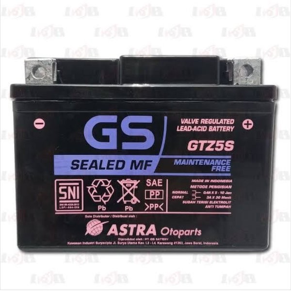 Jual Original Aki Gs Astra Asli Mf Gtz-5S Gtz 5S Beat Vario 110 Supra ...