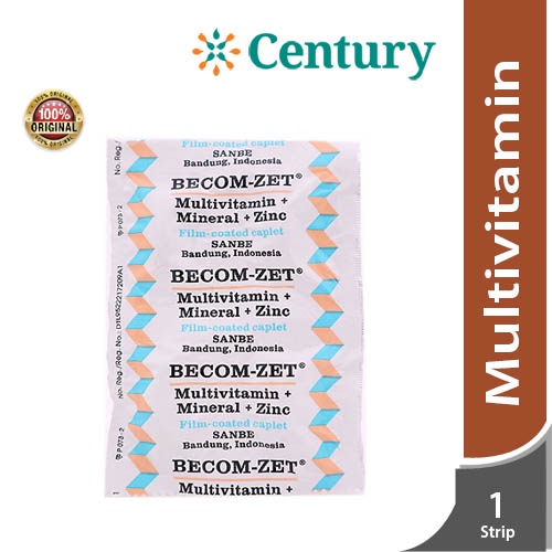 Jual Becom-Zet 10 Kaplet/Antioksidan/Multivitamin dan Mineral/Daya ...