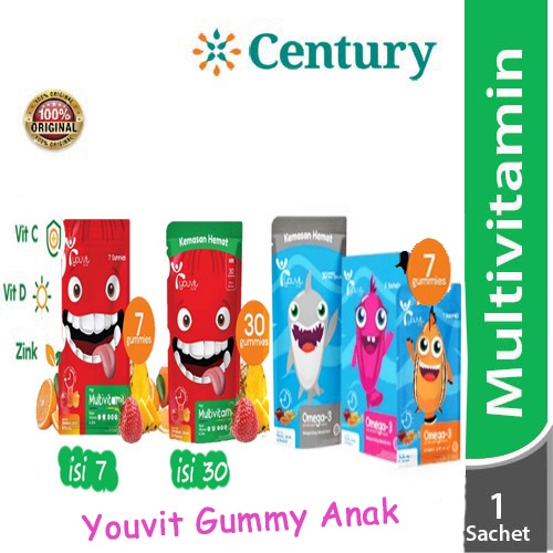 Jual Youvit Multivitamin Anak Gummy 30’S & 7'S/Youvit Omega 3 Anak ...