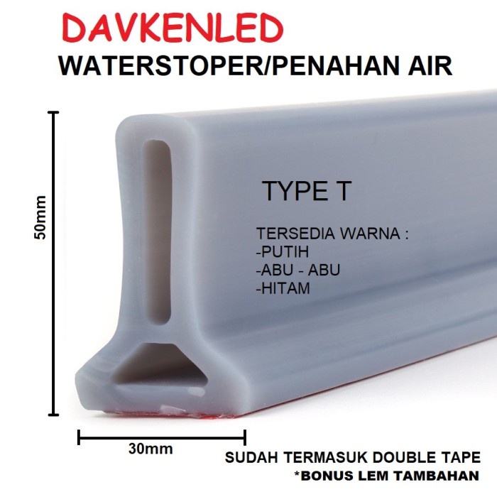Jual Water Stopper Karet Penahan Air Washtafel Model T Meteran/Permeter ...