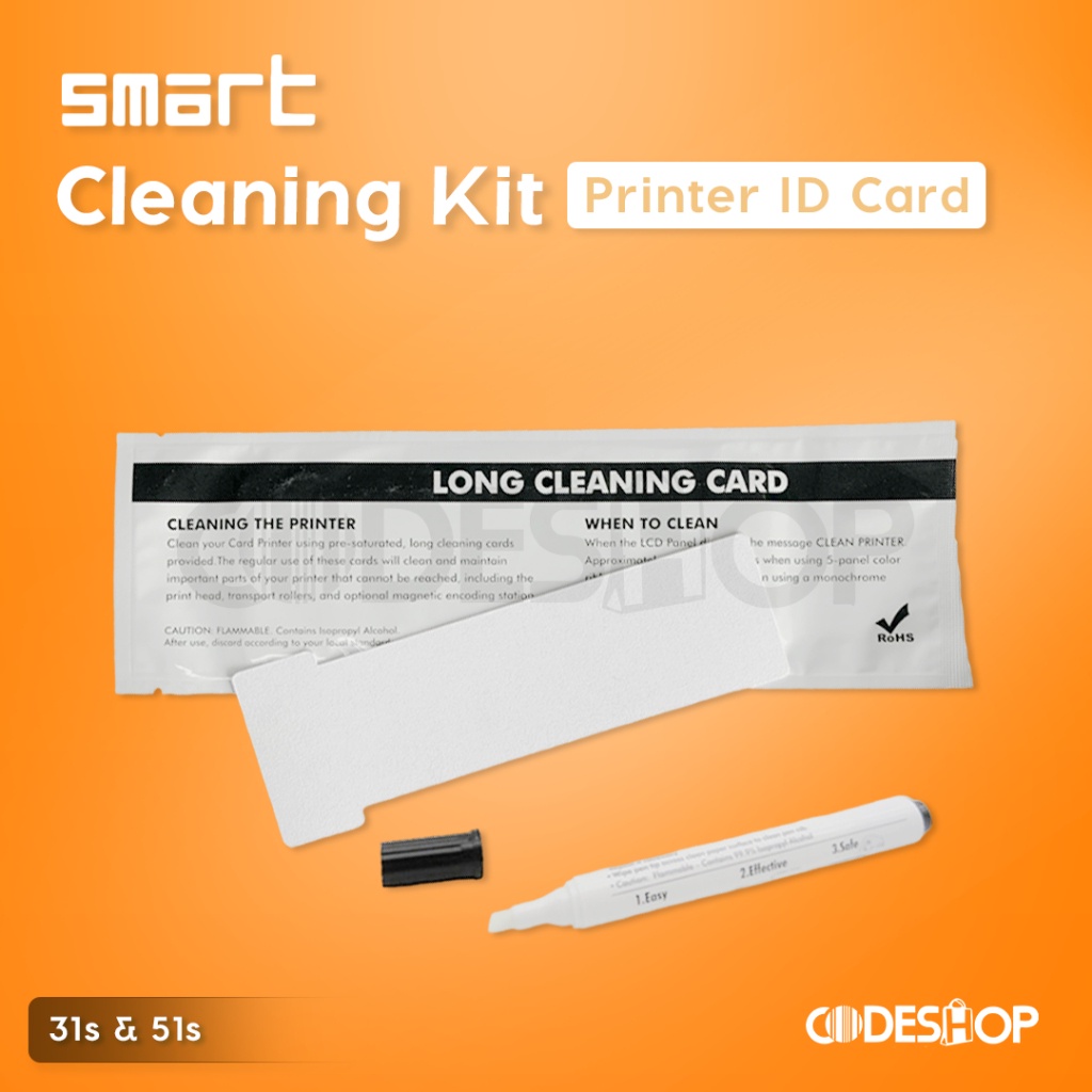 Jual Smart 31-S 51-S Cleaning Kit Pembersih Printer Kartu IDP Smart 31S ...