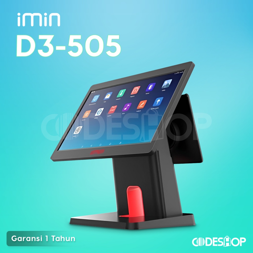 Jual Mesin Kasir POS Touchscreen iMin D3-505 Android OS Dual Display | Shopee Indonesia