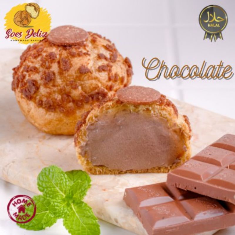 Jual Soes Deliz Kue Sus Choux Rasa X Vanilla & Coklat | Shopee Indonesia