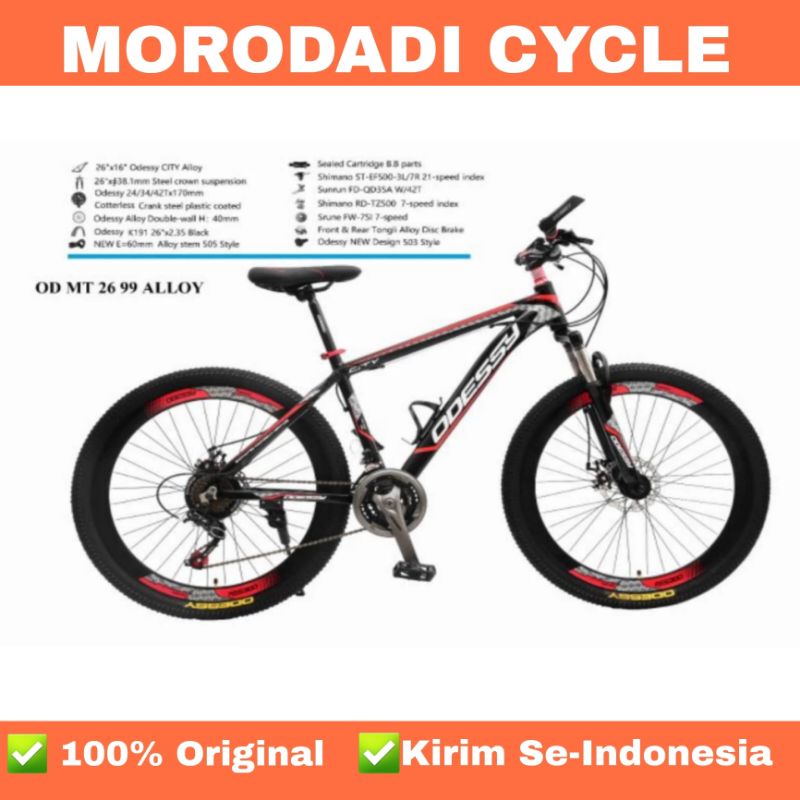 Jual Sepeda Gunung 26 Inch MTB ODESSY MT OD 99 Alloy 21 Speed Shimano ...