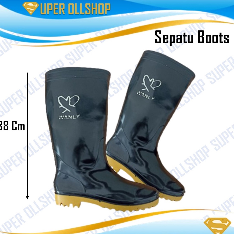 Jual CodeC7o2N Sepatu Pria Safety Boot Bot But Boots Proyek Sawah Karet ...
