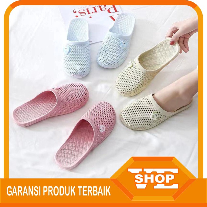 Jual SALE ️ Veshop ️ SJ001 Sandal Wanita Rubber Anti Licin Kamar Mandi ...