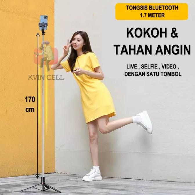 Jual Terkini K9 Tongsis Tripod Bluetooth 3 In 1 Selfie Stick Tripod