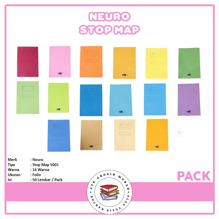 Jual NEURO - STOPMAP 5001 SNEL - MAP KERTAS BERWARNA - PACK | Shopee Indonesia