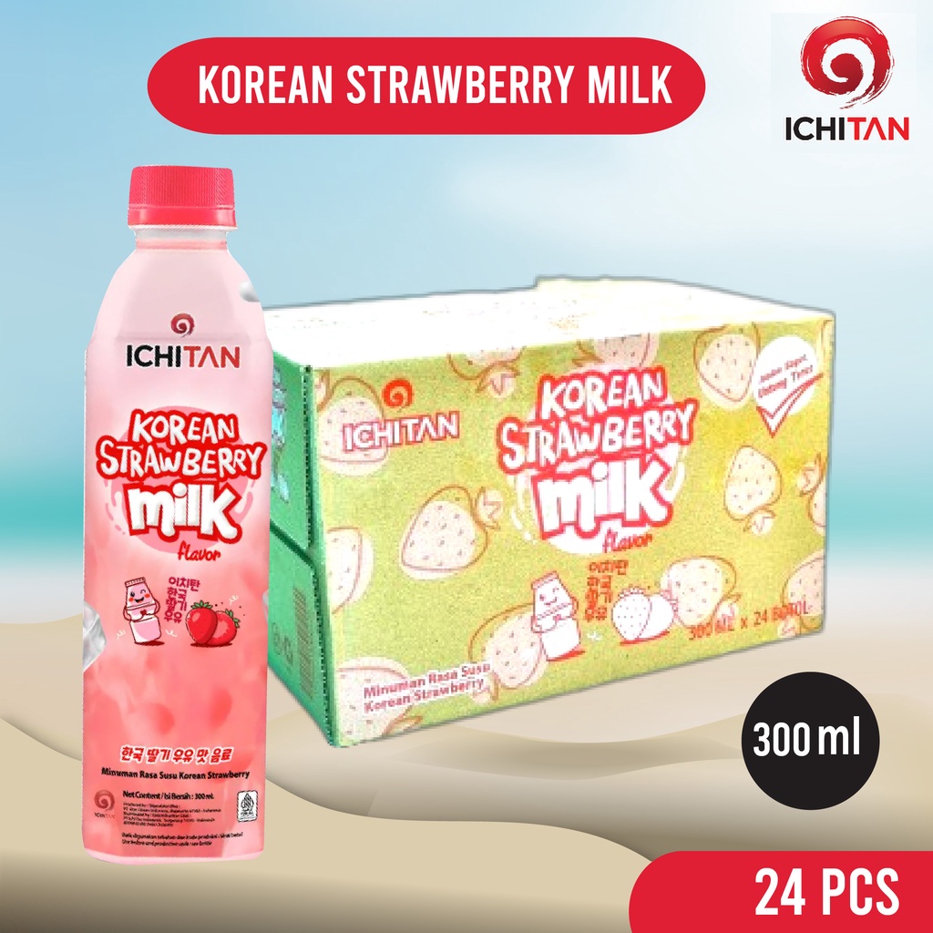 Jual Ichitan Korean Strawberry Milk 1 Kardus Isi 24 Botol 300ml | Shopee Indonesia