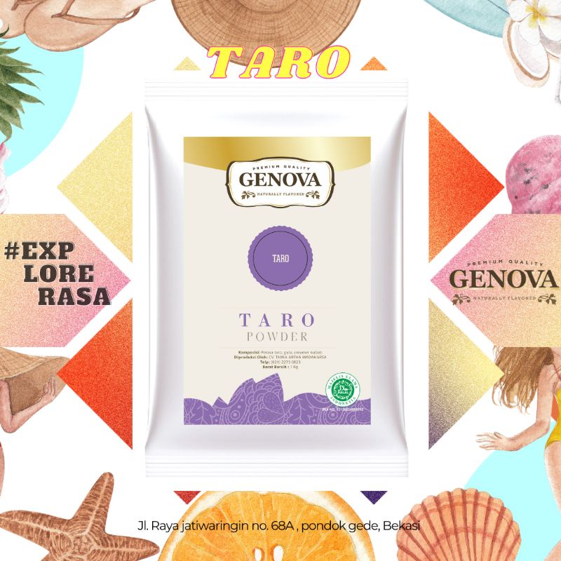 Jual Genova powder rasa taro isi 1kg | Shopee Indonesia