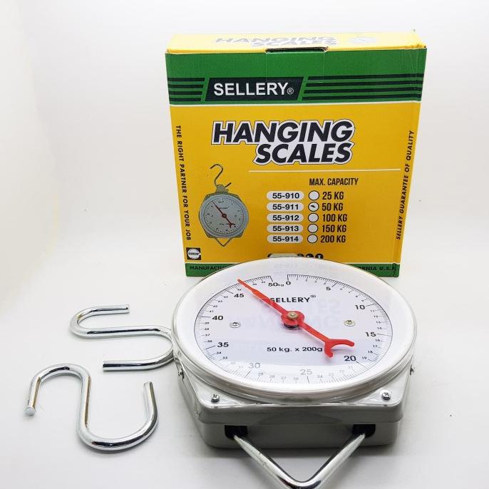 Jual Timbangan gantung 50kg analog Merk SELLERY / Hanging scale ...