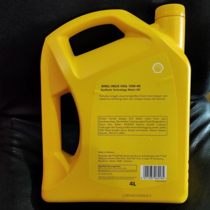 Jual Gratis Ongkir Oli Shell Helix HX6 10W40 Galon 4Liter Barcode Asli ...