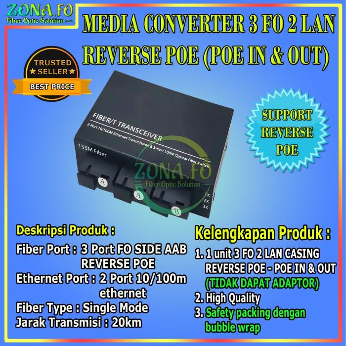 Jual Media Converter 3 Port Fo 2 Port Lan / Switch Fiber 3 Fo 2 Lan | Shopee Indonesia