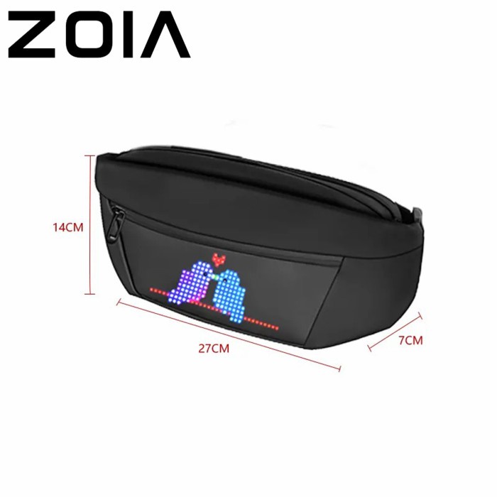 Jual ZOIA LED BAG SLINGBAG PIXEL ART DIY SMART BLUETOOTH APP TAS WRIST ...