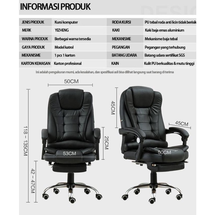 Jual Kursi Komputer Rumah Kursi Kantor Angkat Kursi Pijat Rotary HM26B ...