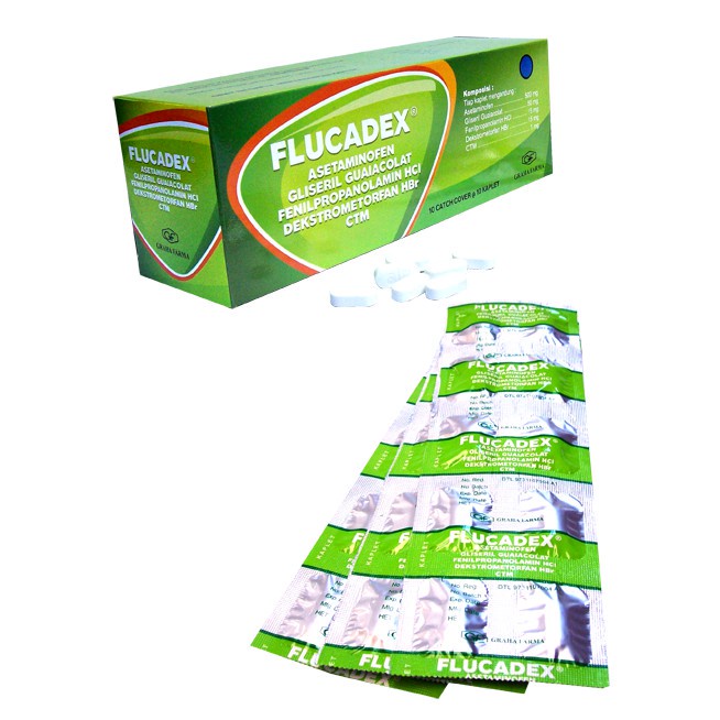 Jual FLUCADEX Strip 10 Tablet - Obat Demam Batuk Pilek Flu | Shopee ...