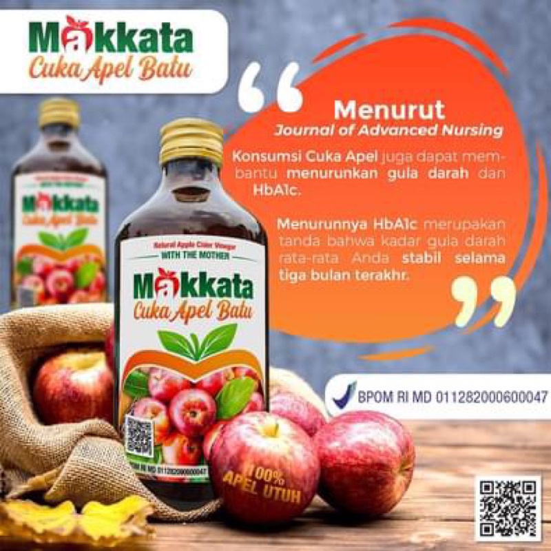 Jual Cuka Apel Makkata With The Mother 330ml - Natural Apple Cider ...