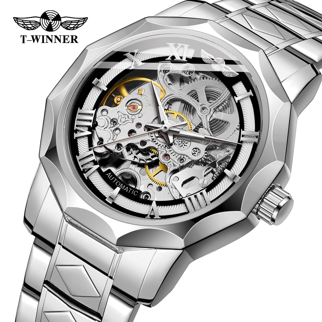 Jual Jam Pria Twinner Automatic Tourbillon Silver Dial - Jam Twinner Original Otomatis | Shopee ...