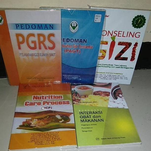 Jual ERA027 Paket 5 buku PGRS,PAGT, konseling gizi, NCP, interaksi obat ...