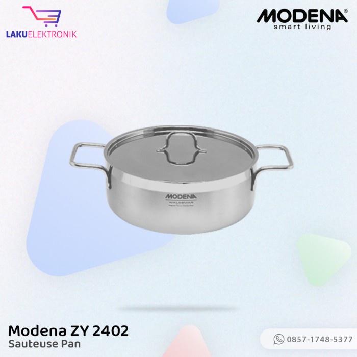 Jual MODENA WALDEMAR ZY 2402 INDUCTION SAUTEUSE PAN STAINLESS STEEL | Shopee Indonesia