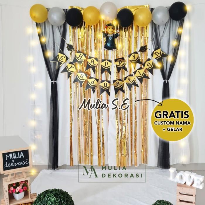 Jual Dekorasi Backdrop Wisuda Kelulusan Background Diy Paket Graduation ...