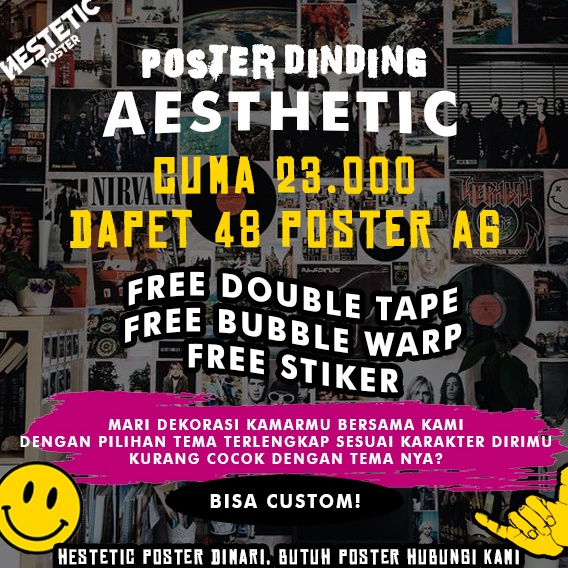 Jual LANGSUNG ATC Poster Dinding Aesthetic Isi 48 Gambar Poster ...