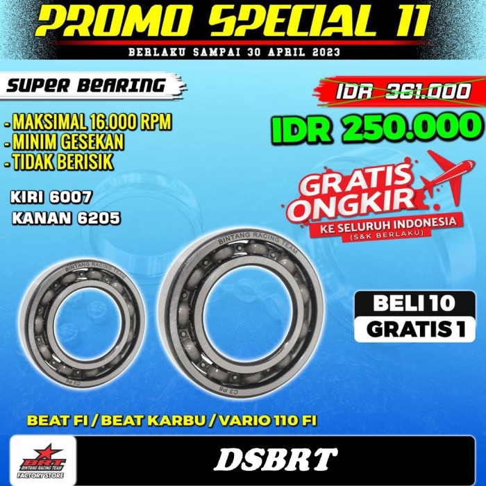 Jual Bearing Laher Kruk As BRT BEAT SCOOPY SPACY FI KARBU POP ESP VARIO 110 | Shopee Indonesia