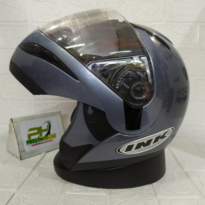 Jual Helm Ink Top Gun Solid Algrey Modular | Shopee Indonesia