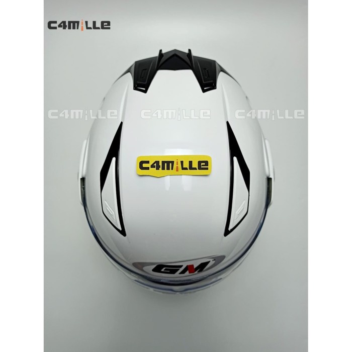 Jual Helm Gm Interceptor Double Visor White | Shopee Indonesia