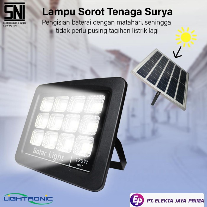 Jual Langsung Order Ejp Lampu Sorot Solar Led Flood 120 Watt ...