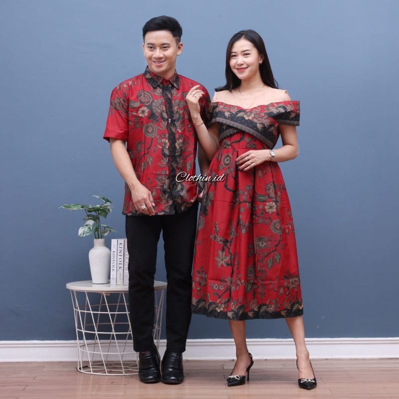 Jual Dress Wanita Terbaru 2023 Korean Style Kondangan Dres Batik Modern ...