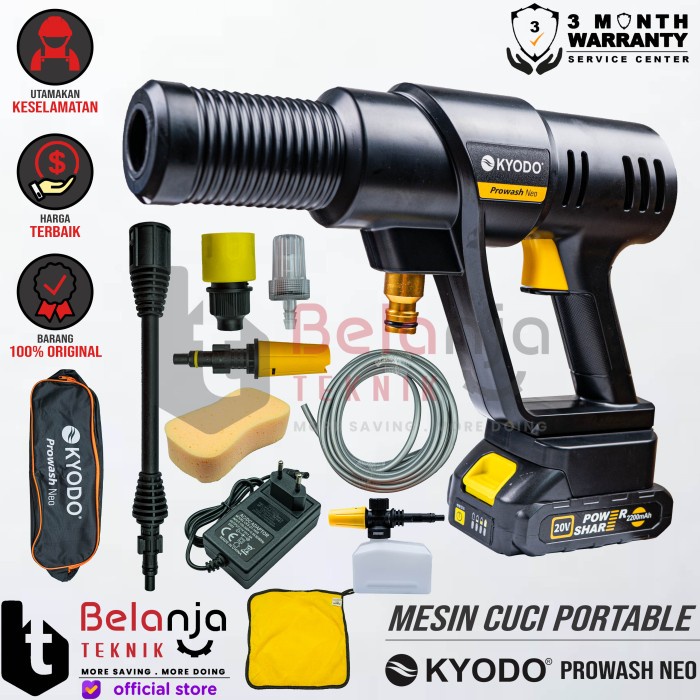 Jual Kyodo Prowash Neo Mesin Cuci Portable Jet Cleaner Baterai Cordless ...