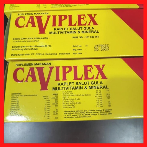 Jual CAVIPLEX MULTIVITAMIN / MULTI VITAMIN MINERAL - PER BOX ISI 100 ...