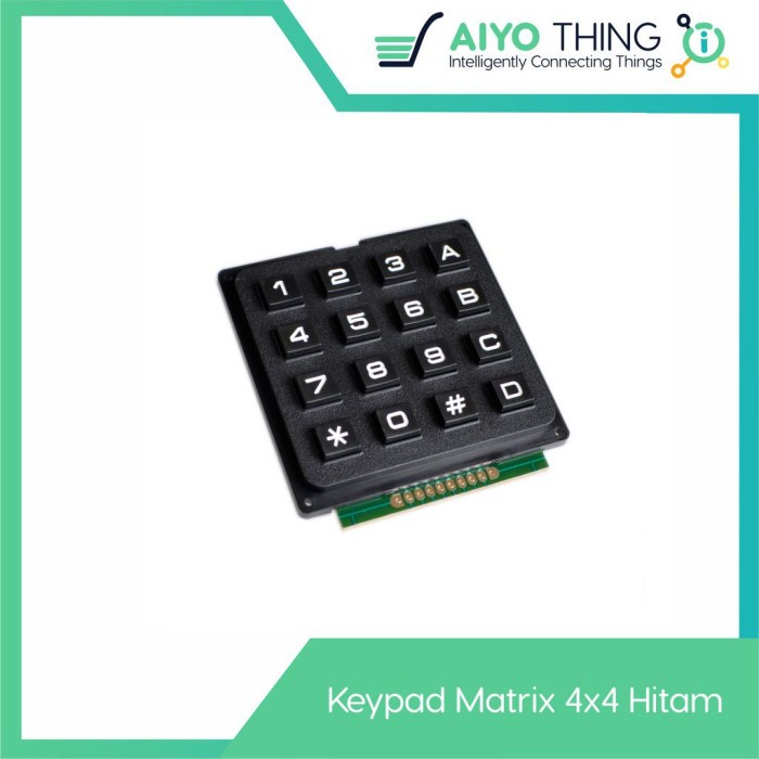 Jual Keypad Keyboard Hitam Timbul 4x4 Matrix 10 Pin 16 Mini Arduino Shopee Indonesia