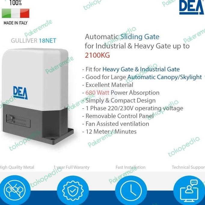 Jual TERBARU !!! Automatic Sliding gate dea Gulliver 18net 650watt ...