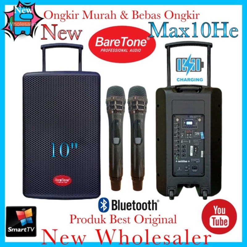 Jual Speaker Sound Baretone Max10he Portable karaoke Max 10 inch He new ...