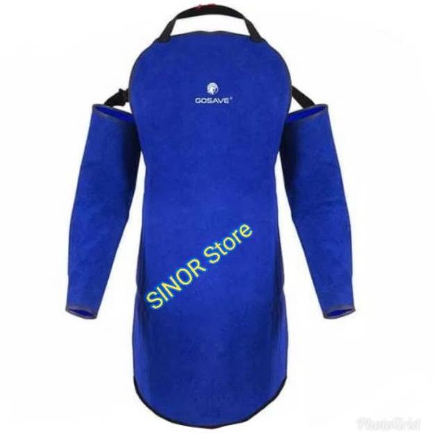 Jual Viral Apron Las Set Gosave Bahan Kulit Celemek Las Pelindung Badan ...