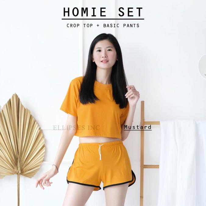 Jual ELLIPSESINC Homie Set (Crop Top + Daily Pants) | Shopee Indonesia