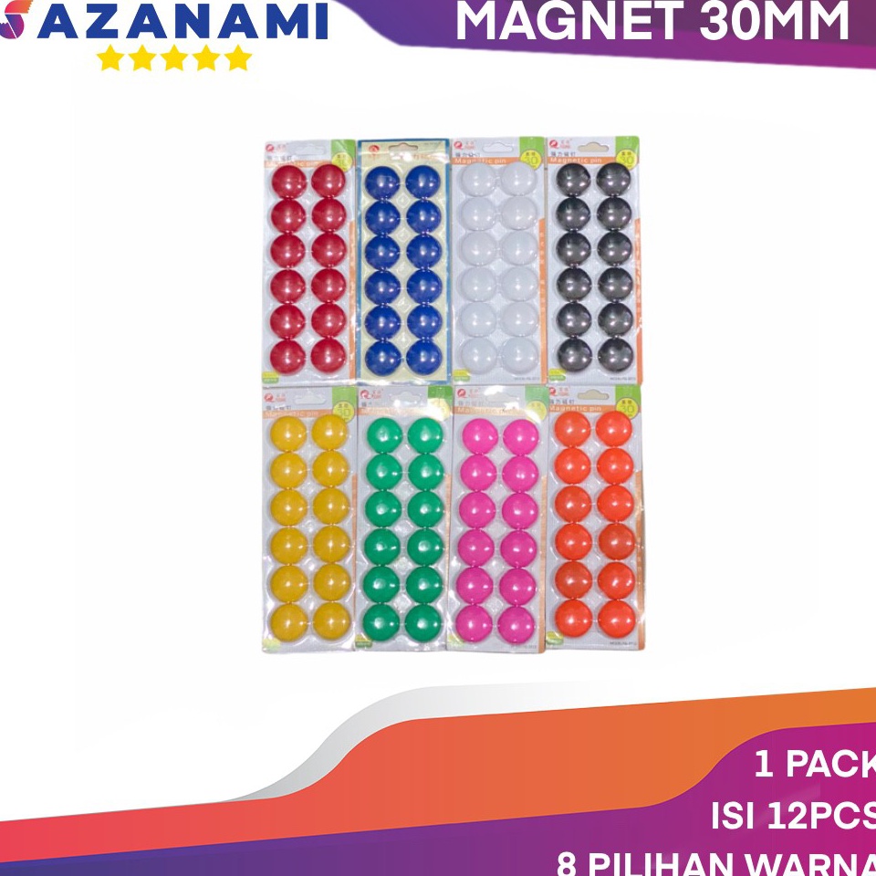 Jual Harga Kompetitif MAGNET BESAR 3CM PAPAN TULIS 30MM MAGNETIC PIN ...