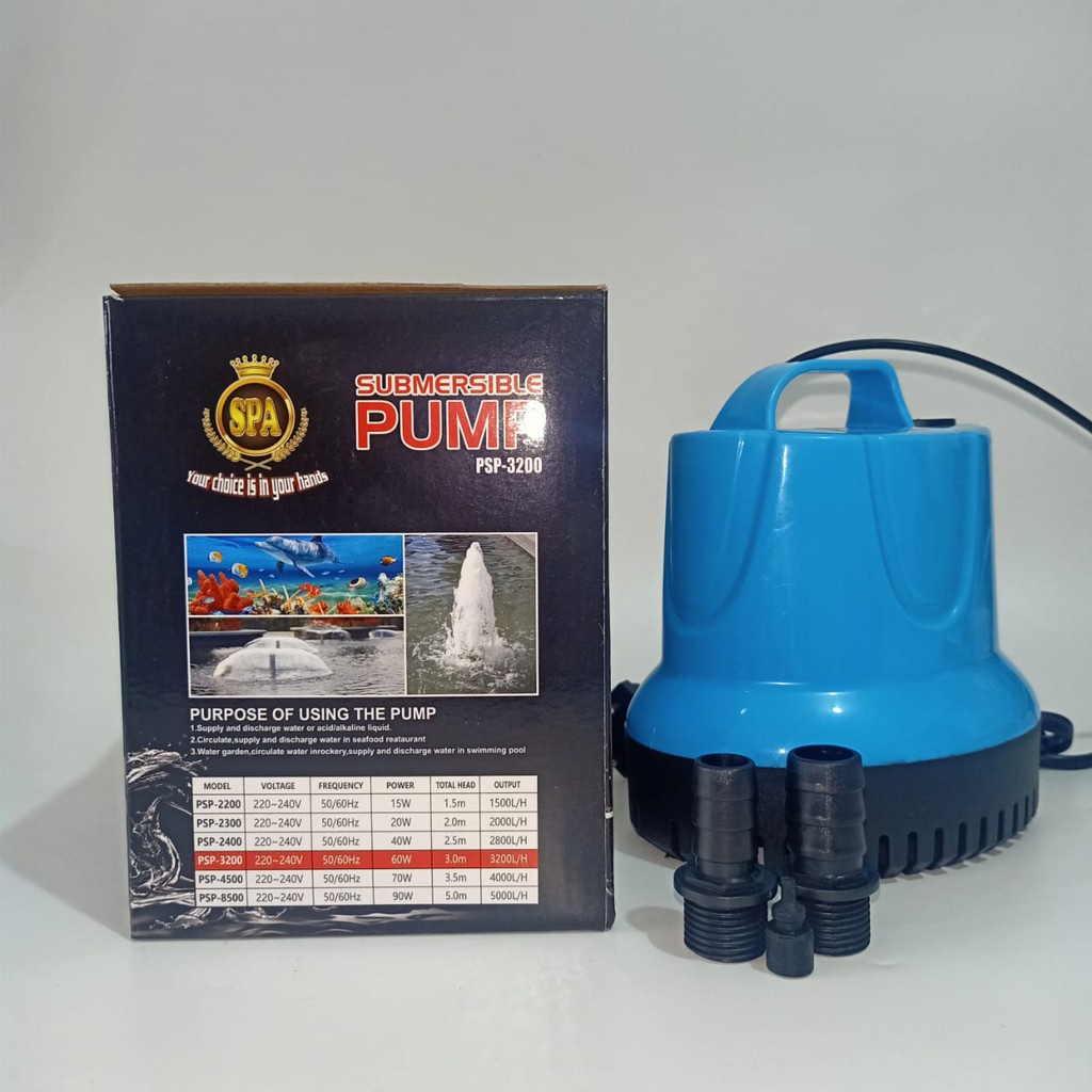 Jual Submersible Pump Psp-3200 Spa Pompa Celup Aquarium Pompa Akuarium ...