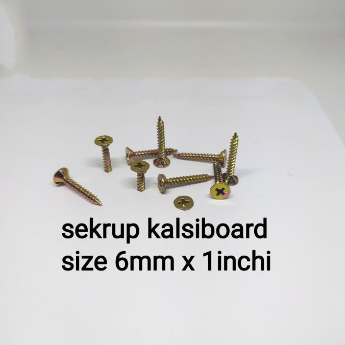 Jual Produk Unggulan] Sekrup kalsiboard 6 x 1 kuning bungkusan atau ...