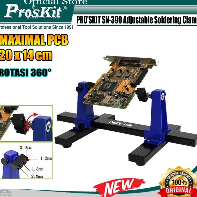 Jual Pcb Holder PROSKIT SN-390 Adjustable Soldering Clamp Holder ORIGINAL | Shopee Indonesia