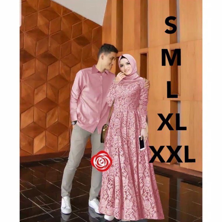 Jual 10.10 Brand GAMIS COUPLE RENADA / CP LEZA / BRUKAT LAPIS FURING ...