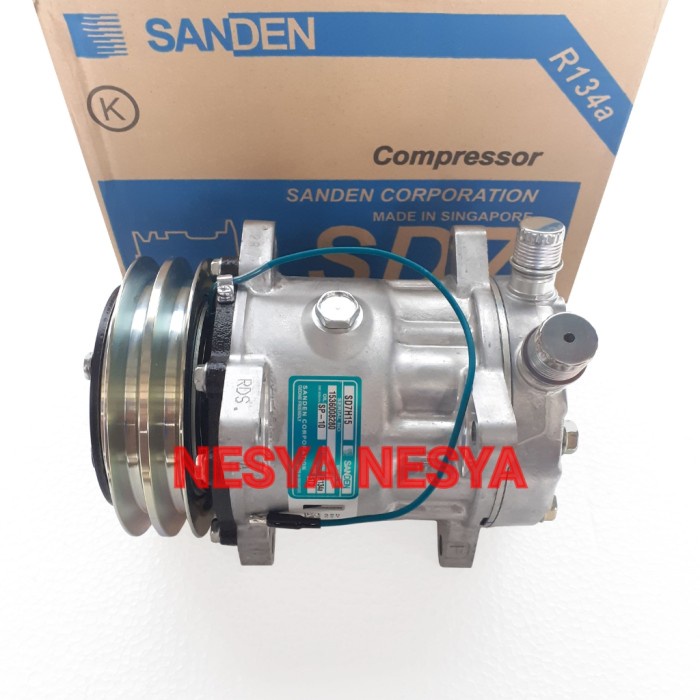 Jual compresor kompresor ac mobil sanden sd7h15 universal r134a-sanden ...