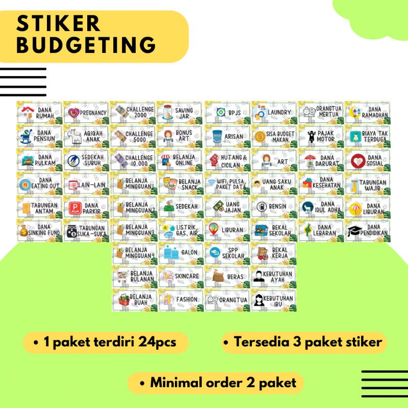 Jual STIKER BUDGETING / STIKER DOMPET KEUANGAN | Shopee Indonesia