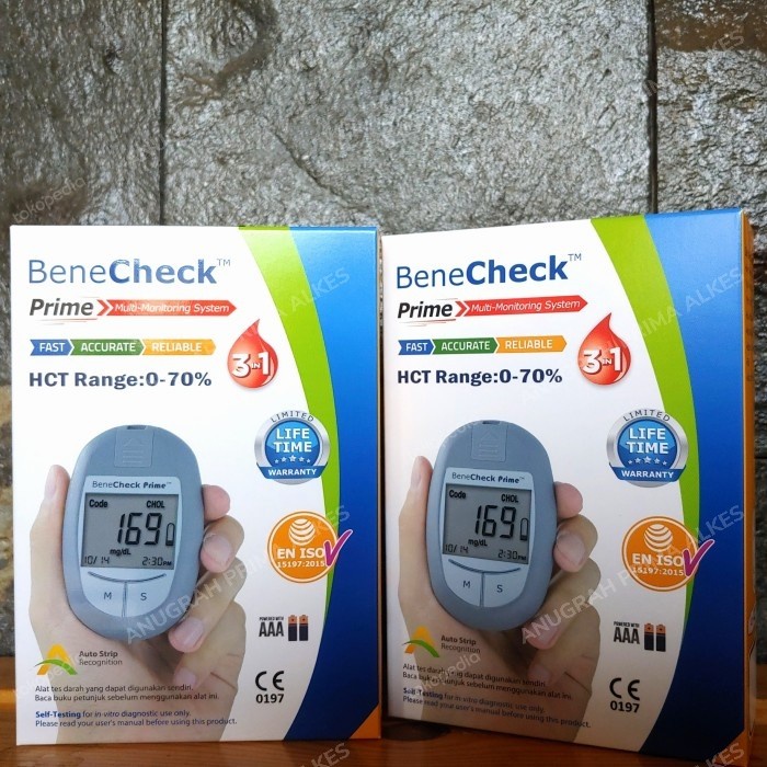 Jual BeneCheck Prime 3 in 1 GCU - Alat Cek Gula Darah Asam Urat ...