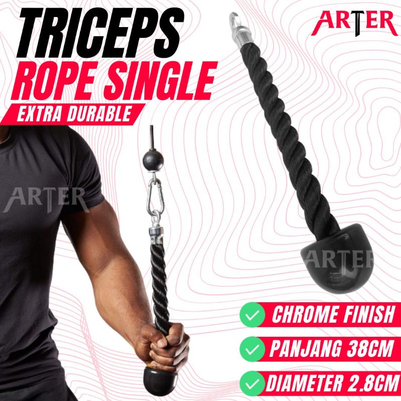 Jual ARTER Tricep SINGLE Rope Premium Tali Pull Rope Triceps Latihan ...