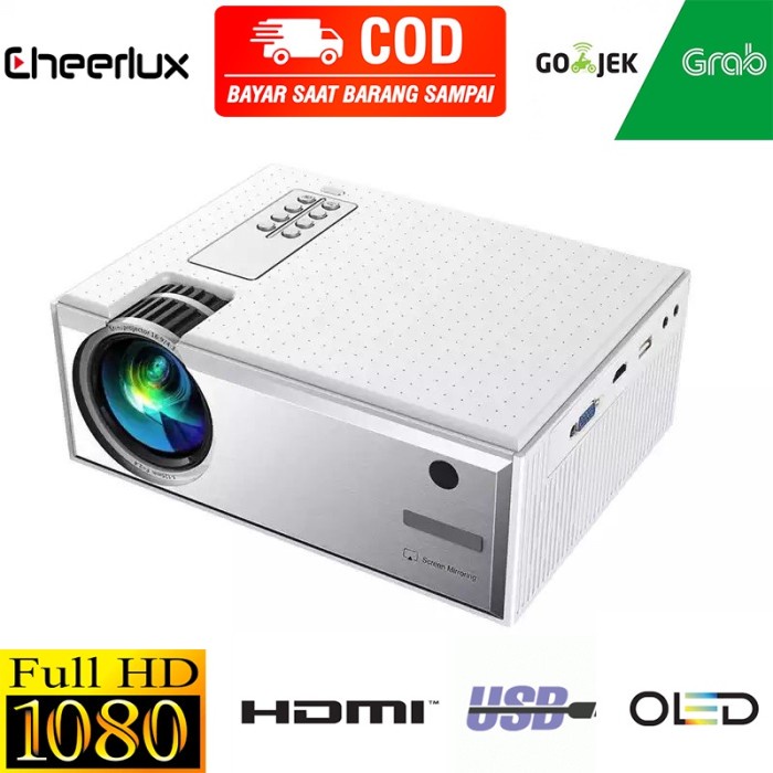 Jual Projector Proyektor Cheerlux Layar Tancap 1080P 1800 Lumens ...