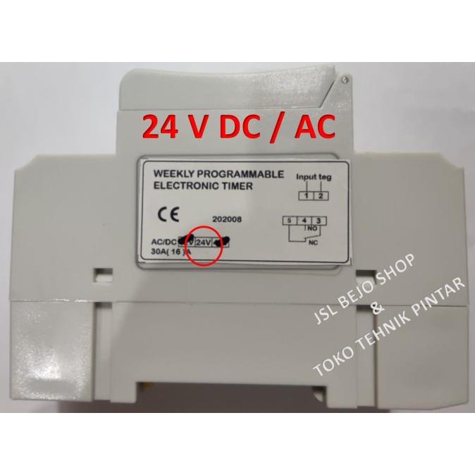 Jual 24V DC Digital Programmable Timer Switch DIN Rail | Shopee Indonesia
