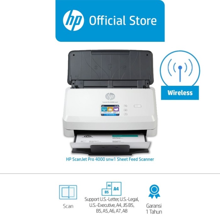 Jual HP ScanJet Pro 4000 snw1 Sheetfed Scanner / Duplex / ADF | Shopee ...